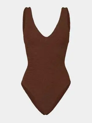 Hunza G Sadie Swim - Metallic Chocolate
