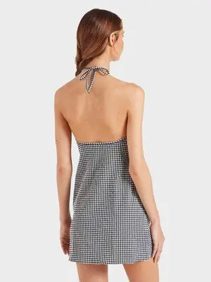 Hunza G Gingham Seersucker Mini Dress
