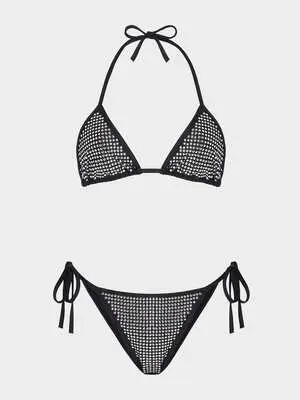Hunza G Monica Lava Bikini - Black/silver