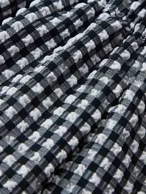 Hunza G Sofia Gingham Headscarf - Black Gingham