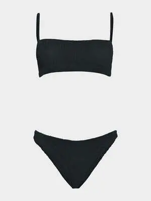 Hunza G Gigi Bikini | | Original Crinkle™ Swimwear - Black