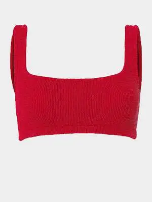 Hunza G Xandra Bikini Top - Red