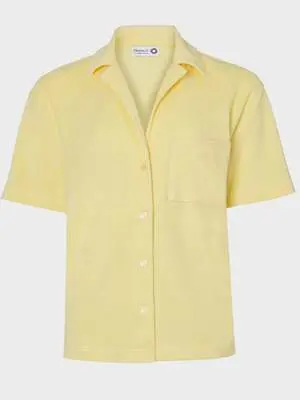 Hunza G Terry Toweling Cuban Shirt - Butter