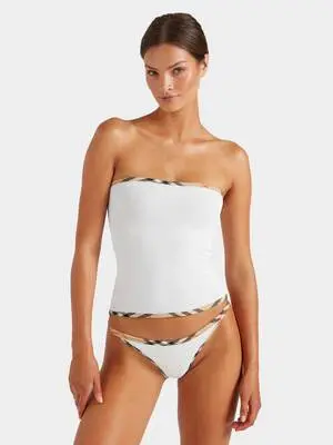 Hunza G Burberry X Devyn Swimskirt/top - White/check