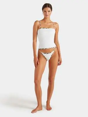Hunza G Burberry X Devyn Swimskirt/top - White/check