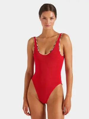 Hunza G Burberry X Faye Swim - Red/check