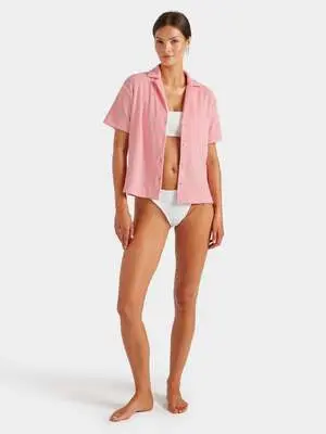 Hunza G Terry Towelling Cuban Shirt