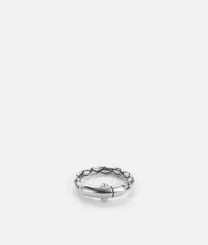 Bottega Veneta Sterling Braided Ring - Silver