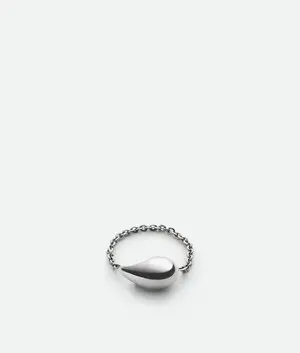 Bottega Veneta 18k Gold-finish Sterling Drop Ring - Silver