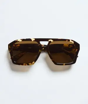 Bottega Veneta Classic Aviator Sunglasses - Havana/brown