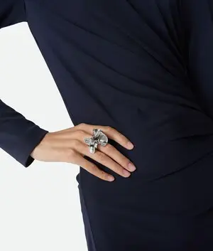 Bottega Veneta Anemone Ring - Silver