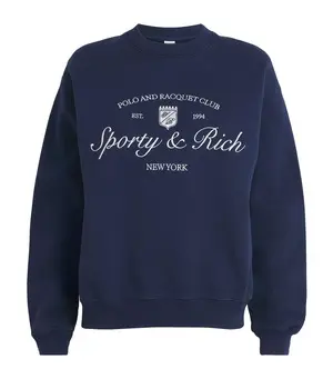 Sporty & Rich Embroidered Sweatshirts Hoodies For Women