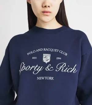 Sporty & Rich Syracuse Embroidered Sweatshirt