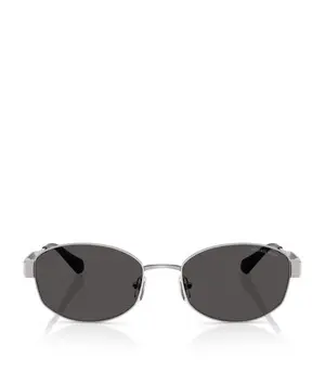 Michael Kors Monte Carlo Oval Sunglasses - Silver