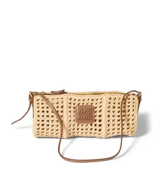 Miu Miu Crochet Mesh Pouch - Neutral