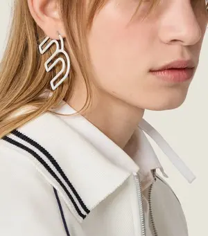 Miu Miu M Logo Single Earring