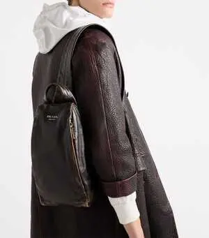 Prada Distressed Leather Cross-body Bag
