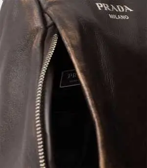Prada Distressed Leather Cross-body Bag
