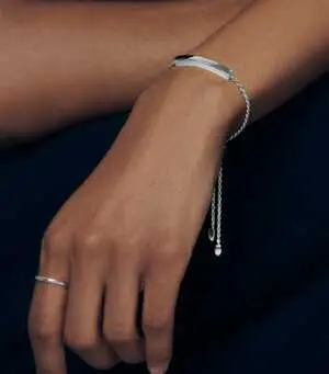 Monica Vinader Sterling Linear Friendship Bracelet