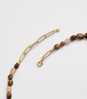 Monica Vinader Vermeil Multi Gemstone Beaded Necklace