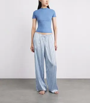 SKIMS Woven Shine Stripe Pyjama Bottoms
