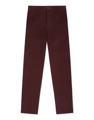 GRESHAM BLAKE Burgundy Cotton Stretch Chino - Red