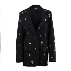 VAZAF Saint Embellished Longline Blazer