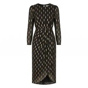 Yumi Kim Nina Metallic Dash-foil Print Midi Dress