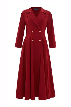 EXQUISE Estelle Dress Jacket Collar Pocketed Dress