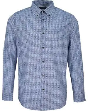 LORDS OF HARLECH Morris Rectangles Shirt - Blue