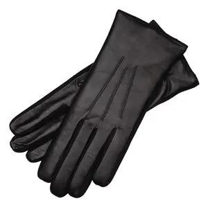 1861 GLOVE MANUFACTORY Hand Made Gloves Nappa & Suede - Black