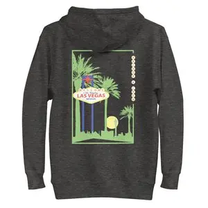 ANCHOR & CREW Las Vegas Landmark Cotton Blend Hoodie - Black