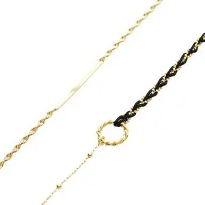 SPERO LONDON Semi Twisted & Handmade Braided Sterling Silver Bracelet Set - Black