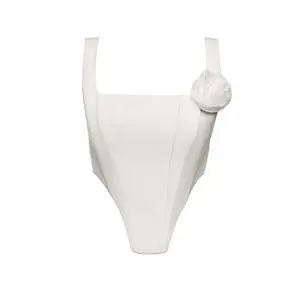 BENEDETTO Wool Cutout Corset - White