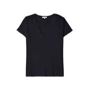 NOEND Supima Cotton V Neck Tee In Vintage - Black
