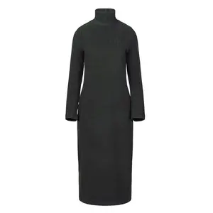OH!ZUZA NIGHT&DAY Long-sleeved Turtleneck Dress Elegance Meets Comfort - Green