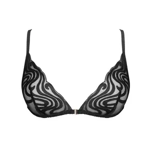 MONIQUE MORIN LINGERIE Echo Triangle Bralette - Black