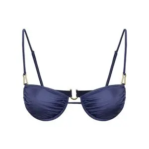 BIANCA RESORTWEAR Gala Bikini Top In Charcoal - Blue