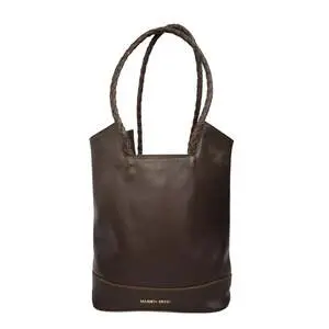 LAUREN REED CO The Car Leather Tote Bag Espresso - Brown