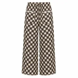 Carmen Says Classic Betty Argyle-inspired Geometric Print Pants - Black