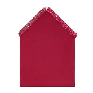 KM HOME COLLECTION Burgundy Cotton Napkins Set Of Two Christmas Collection - Red