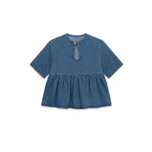 Carmen Says Denim Starlit Top - Blue