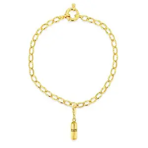TRUE ROCKS 18kt Plated Mini Pill On Belcher Bracelet - Gold