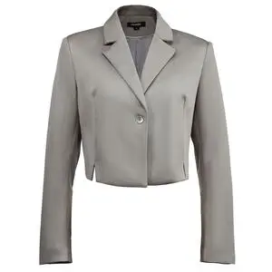 SMART AND JOY Crop Tailor Jacket - Grey