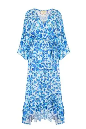 SOPHIA ALEXIA Greek Goddess Mozambique Midaxi Dress - Blue