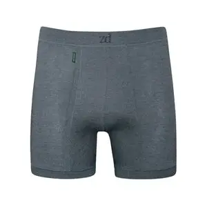 ZD ZERO DEFECTS Helios Fly Front Boxer Egyptian Cotton Superior Quality Premium Comfort Color Graphite - Grey