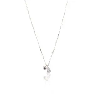 ESTERAH Crystal Necklace - Silver
