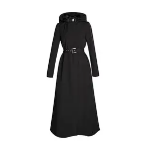 RAINSISTERS Long Waterproof Coat In A-line Cut: Classic - Black