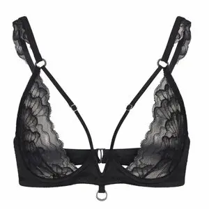 LUNATIC FEMME Inquisitor Demi Lace Bra - Black