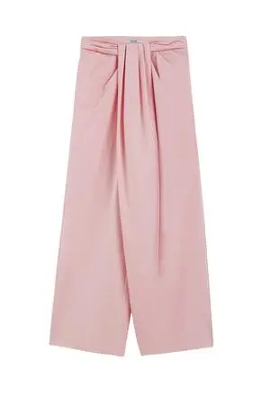 NOCTURNE Pleated High-rise Wide-leg Trousers - Pink